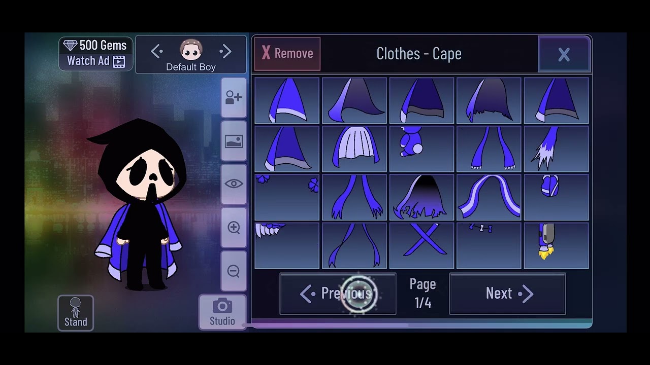 Trying to make ghost face in Gacha club - YouTube