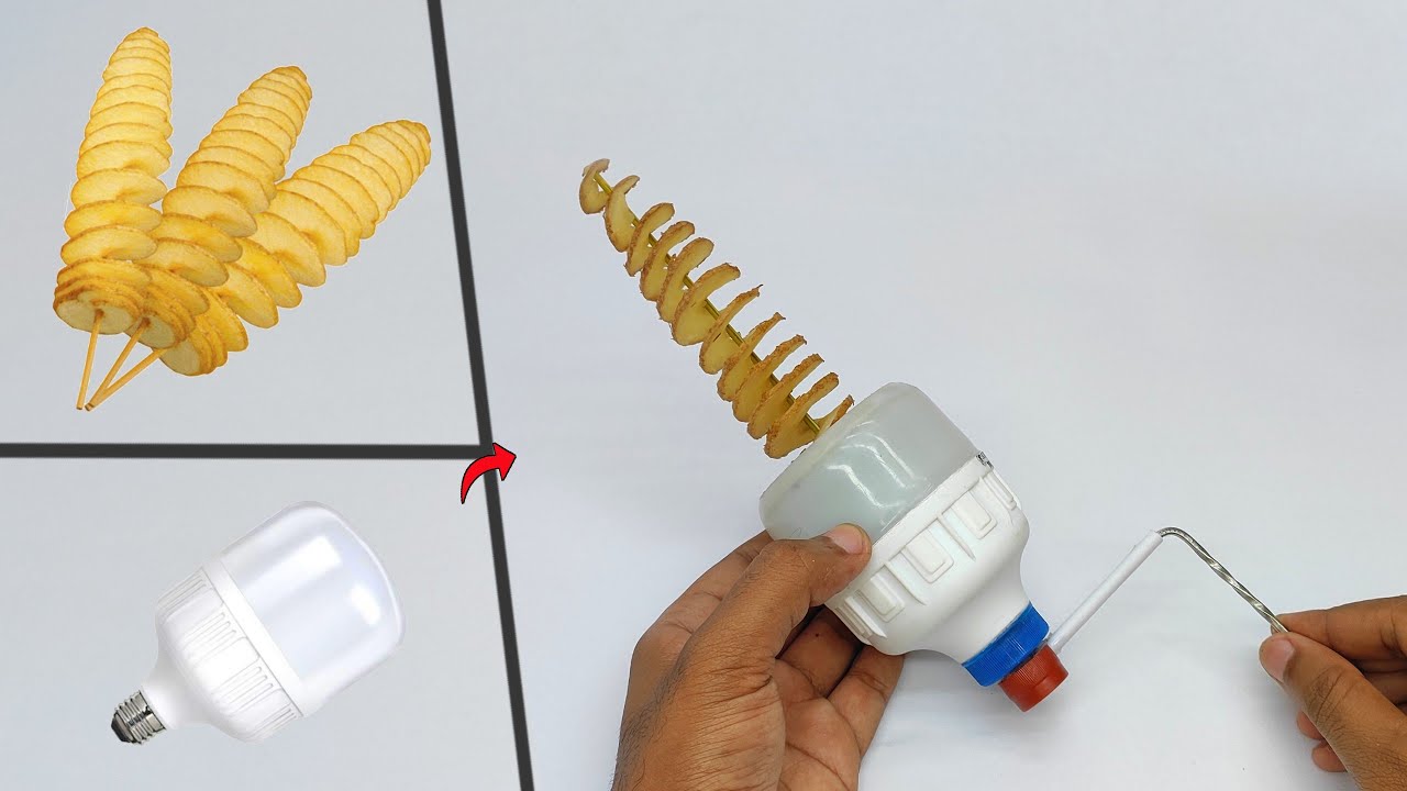 How To Make A Spiral Potato Cutter | DIY - YouTube