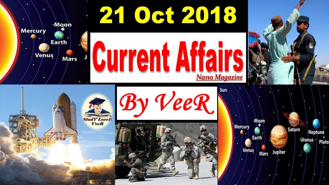 21 October 2018 Current Affairs | Daily Current Affairs, PIB, Nano ...