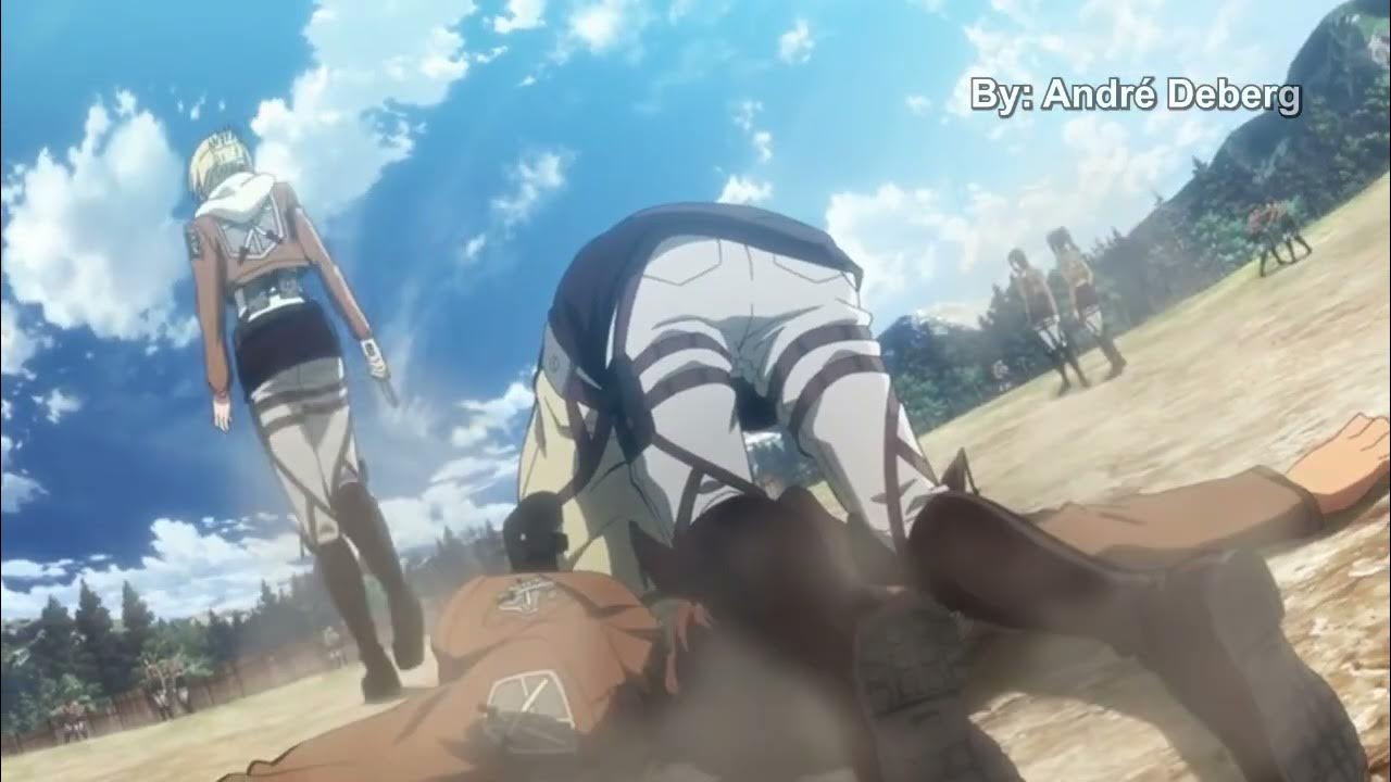 Shingeki No Kyojin: Annie derrota Eren e Reiner - DUBLADO - YouTube