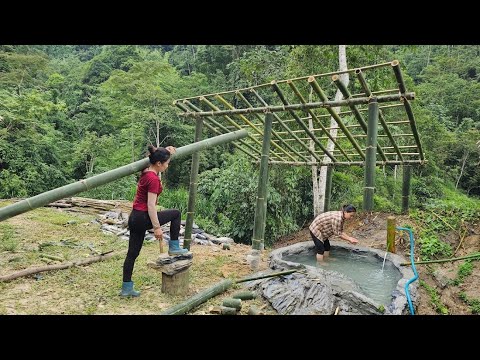 30 Days Building a Bamboo House & Water Tank at a Secret Shelter | From Start to Finish