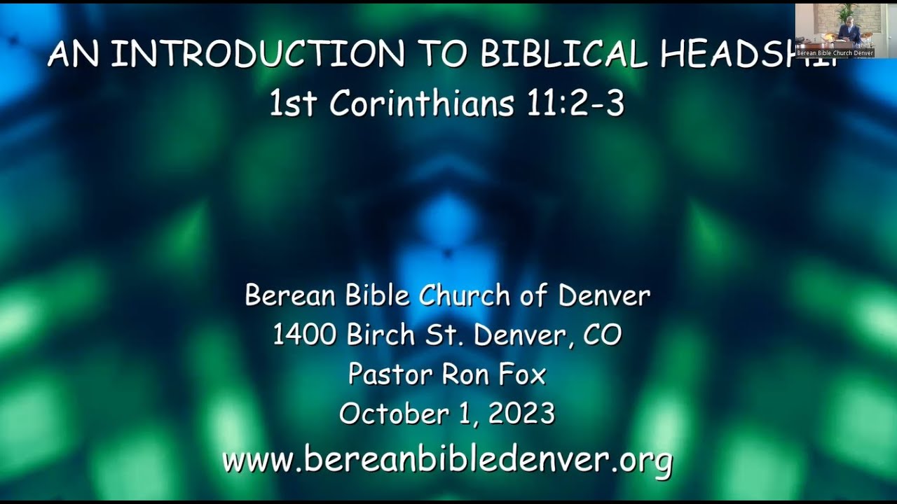 AN INTRODUCTION TO BIBLICAL HEADSHIP - YouTube