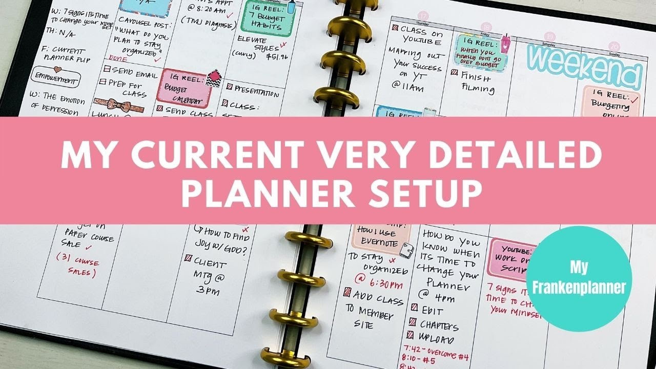 My Very Detailed Current Planner Setup - YouTube
