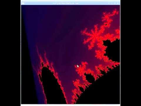 Simple Mandelbrot Set rendering using OpenGL - YouTube