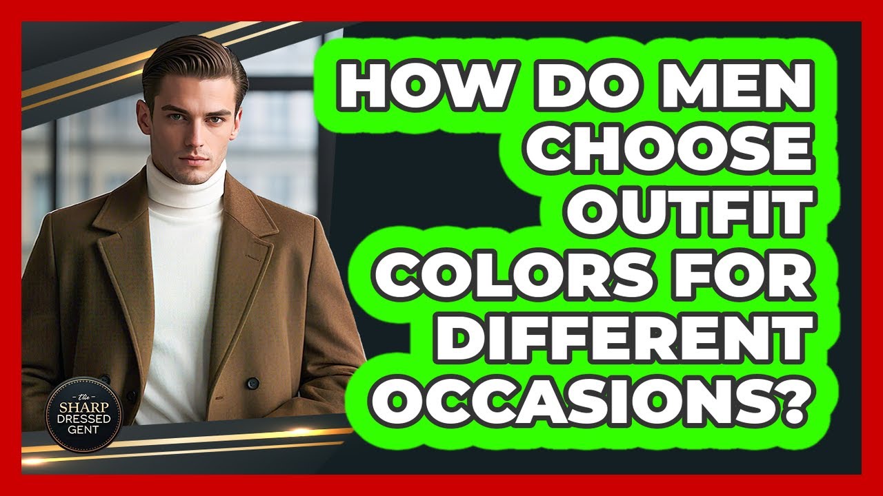 How Do Men Choose Outfit Colors For Different Occasions? - The Sharp ...