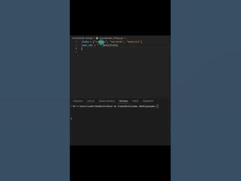 Concatenando uma lista de strings em uma unica string em python #shorts ...