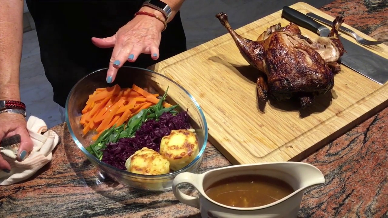 roasted whole Duck on a Cider Can - YouTube