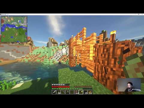Minecolonies survival: #9- Building the bridge. - YouTube