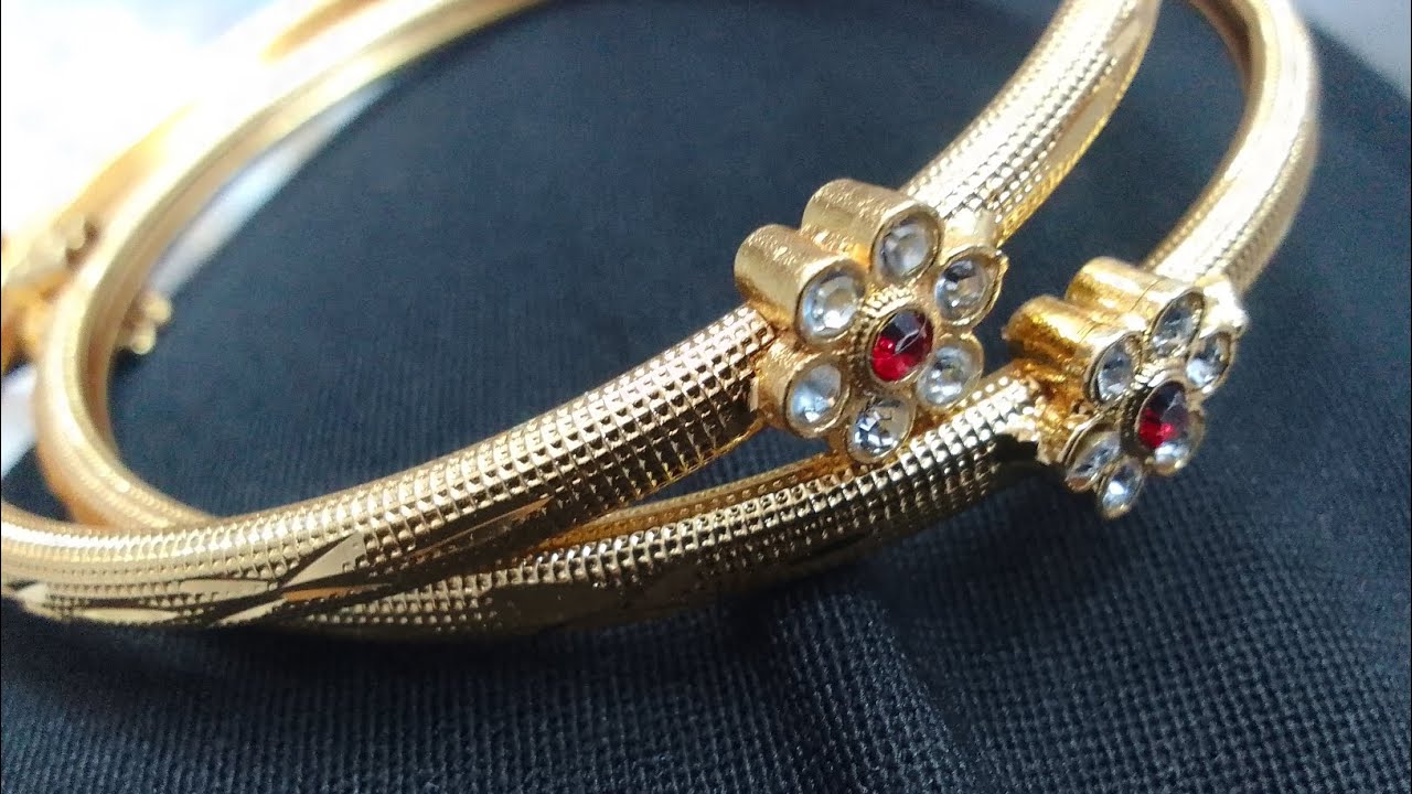 2 pics kadli bangles designs 1 gram gold #bangles #braslet # ...