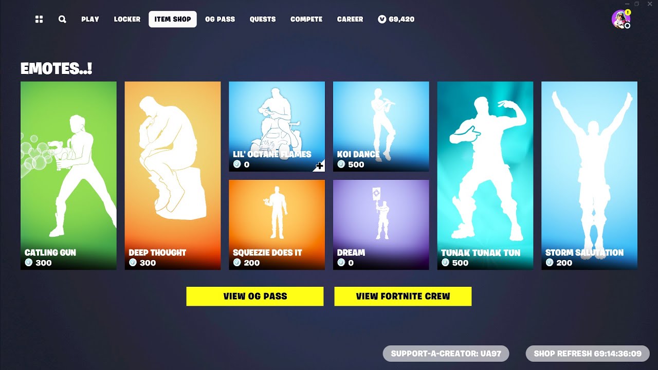Fortnite OG all unreleased Emotes! - YouTube