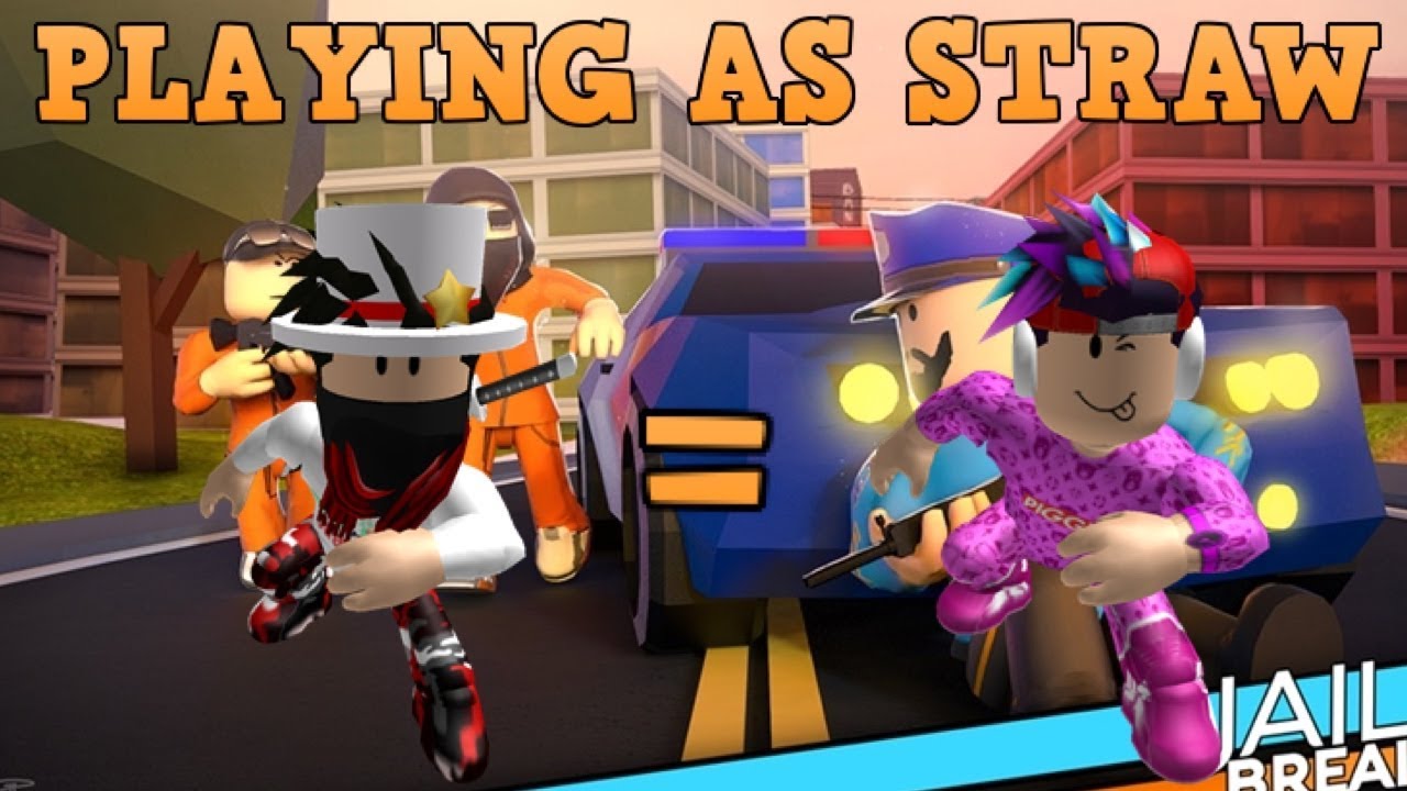PLAYING AS STRAW IN ROBLOX JAILBREAK - YouTube