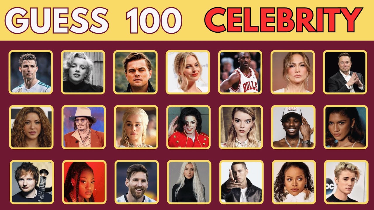 🎬 Guess The Celebrity In 3 Seconds | 🌍 100 Most Famous People In The ...