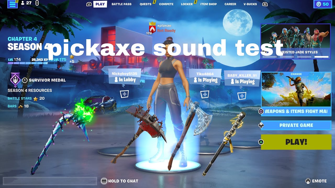 OG pickaxe sound test - YouTube