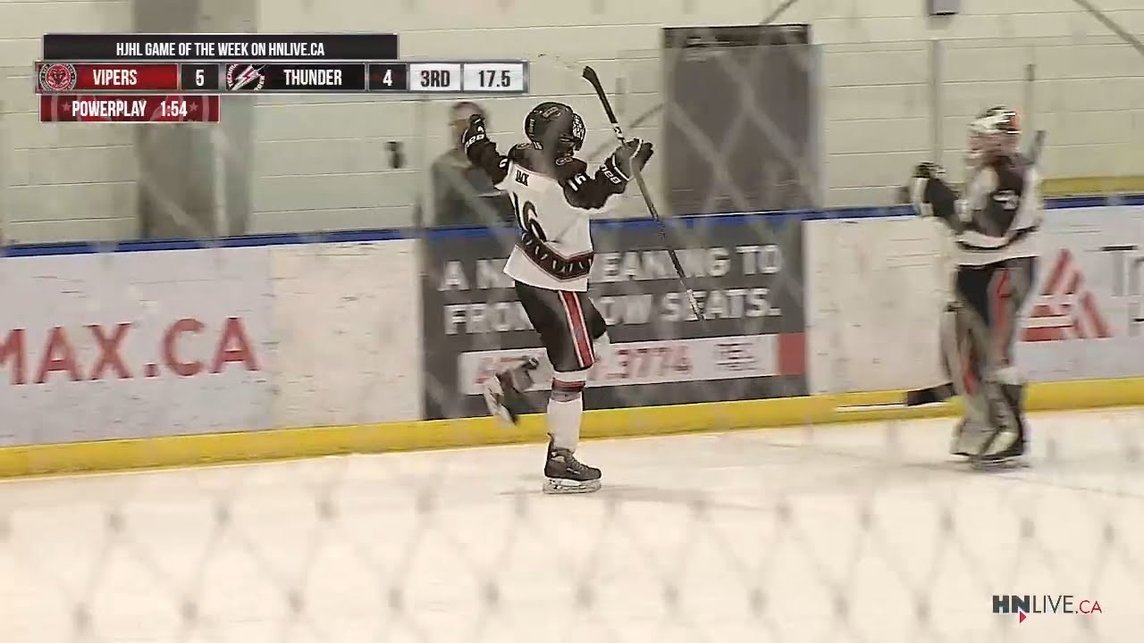 HJHL Game of the Week #13 - Red Deer Vipers vs Airdrie Thunder - YouTube