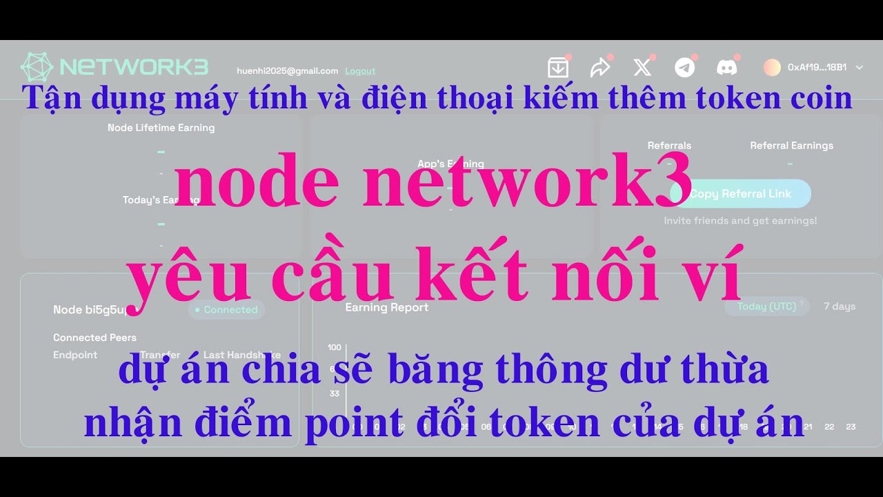 Node Network3 - Yêu cầu kết nối ví - hiện đang bị lỗi hiển thị điểm point - YouTube