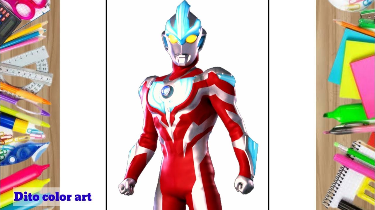 drawing and painting Ultraman ginga - YouTube