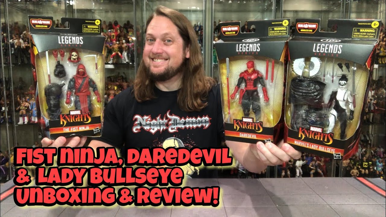 Daredevil, Fist Ninja & Lady Bullseye Marvel Legends Unboxing & Review ...