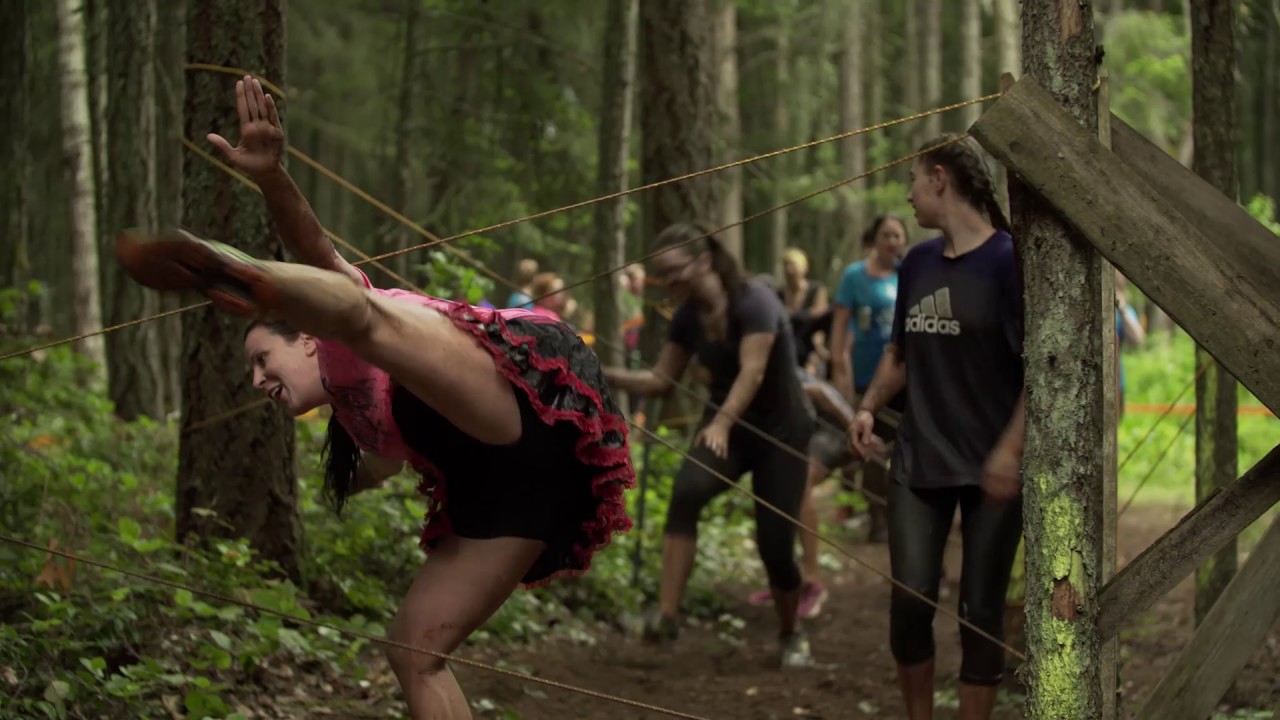The 5K Foam Fest: Spider Web Forest Obstacle - YouTube