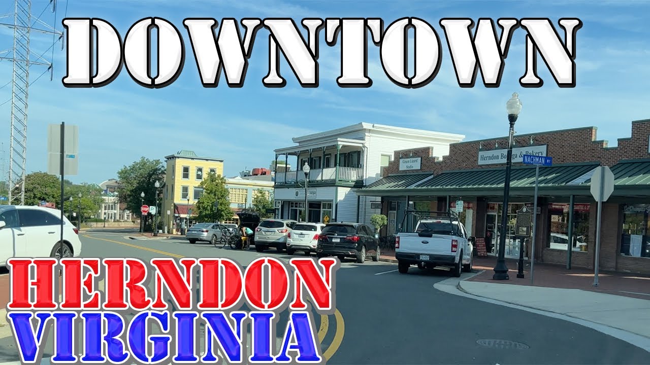 Herndon - Virginia - 4K Downtown Drive - YouTube