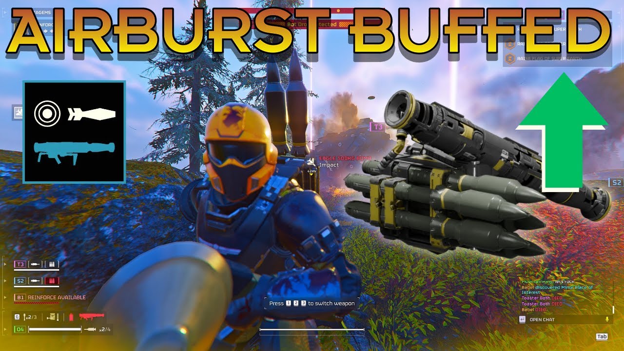 Helldivers 2 - the airbust rocket launcher is pretty good now - YouTube