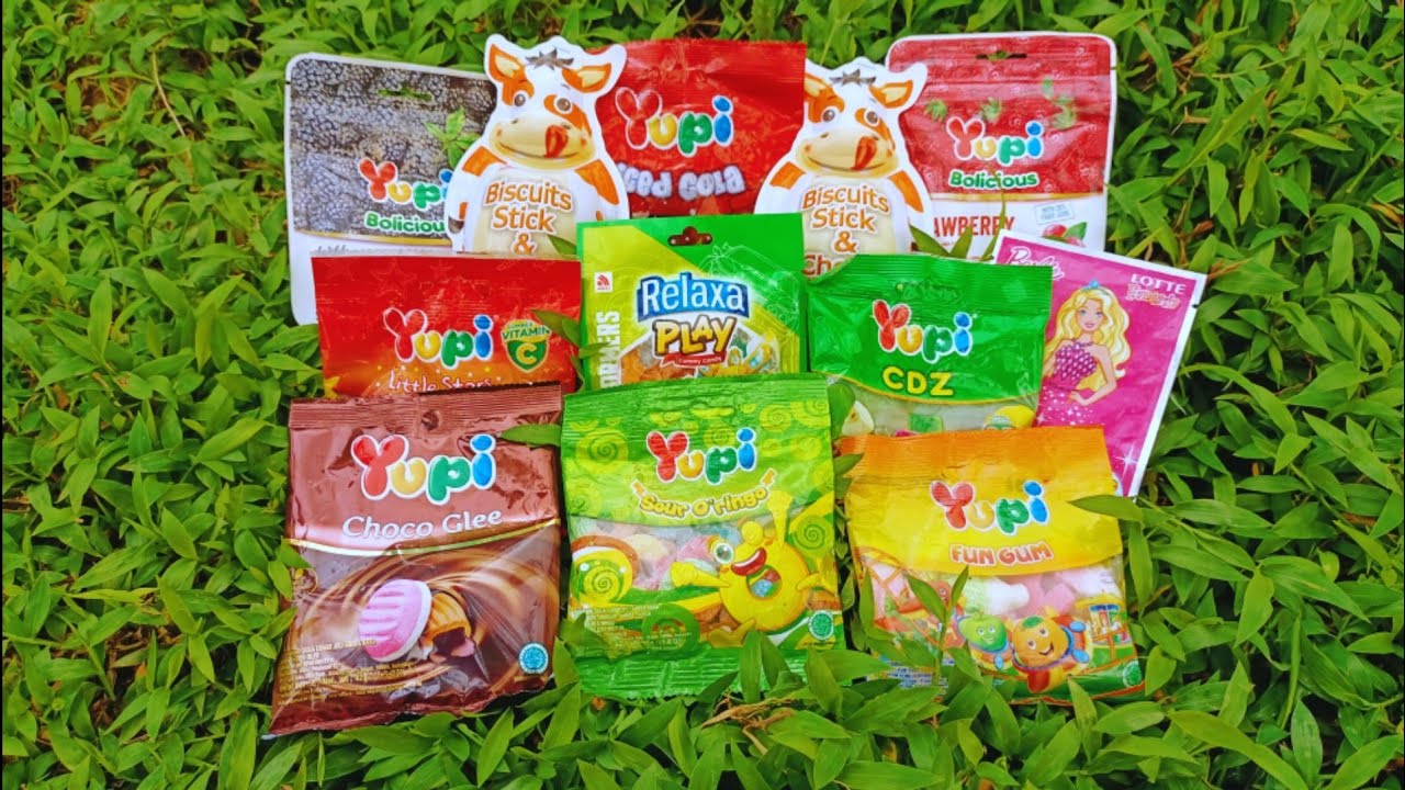 Mencari jenis jenis permen yupi dibalik rumput, yupi iced cola, yupi ...