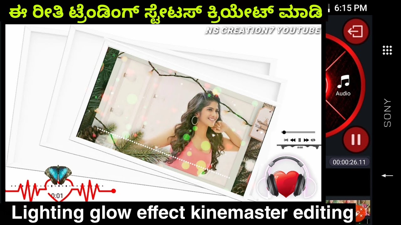 kinemaster white background tamplate effect video editing kannada ...