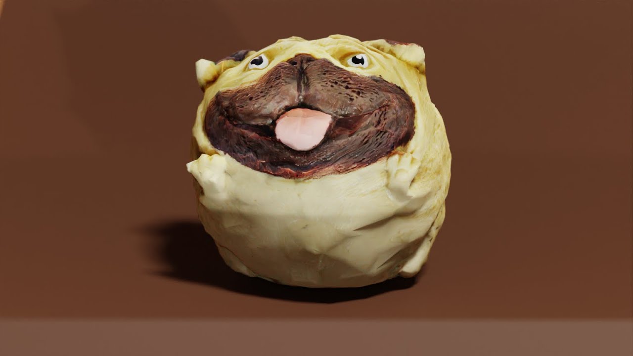 Squishy pug falling down stairs (Blender animation) - YouTube