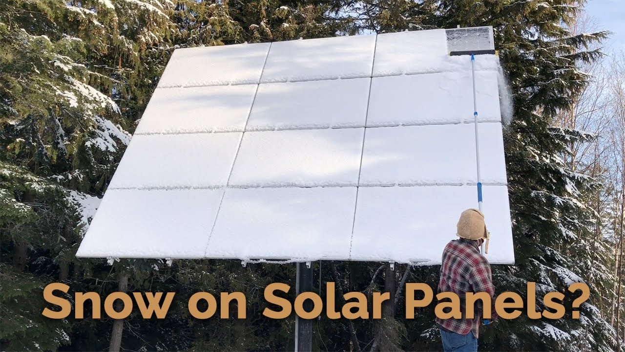 Snow Covered Solar Panels - here's what I do - YouTube