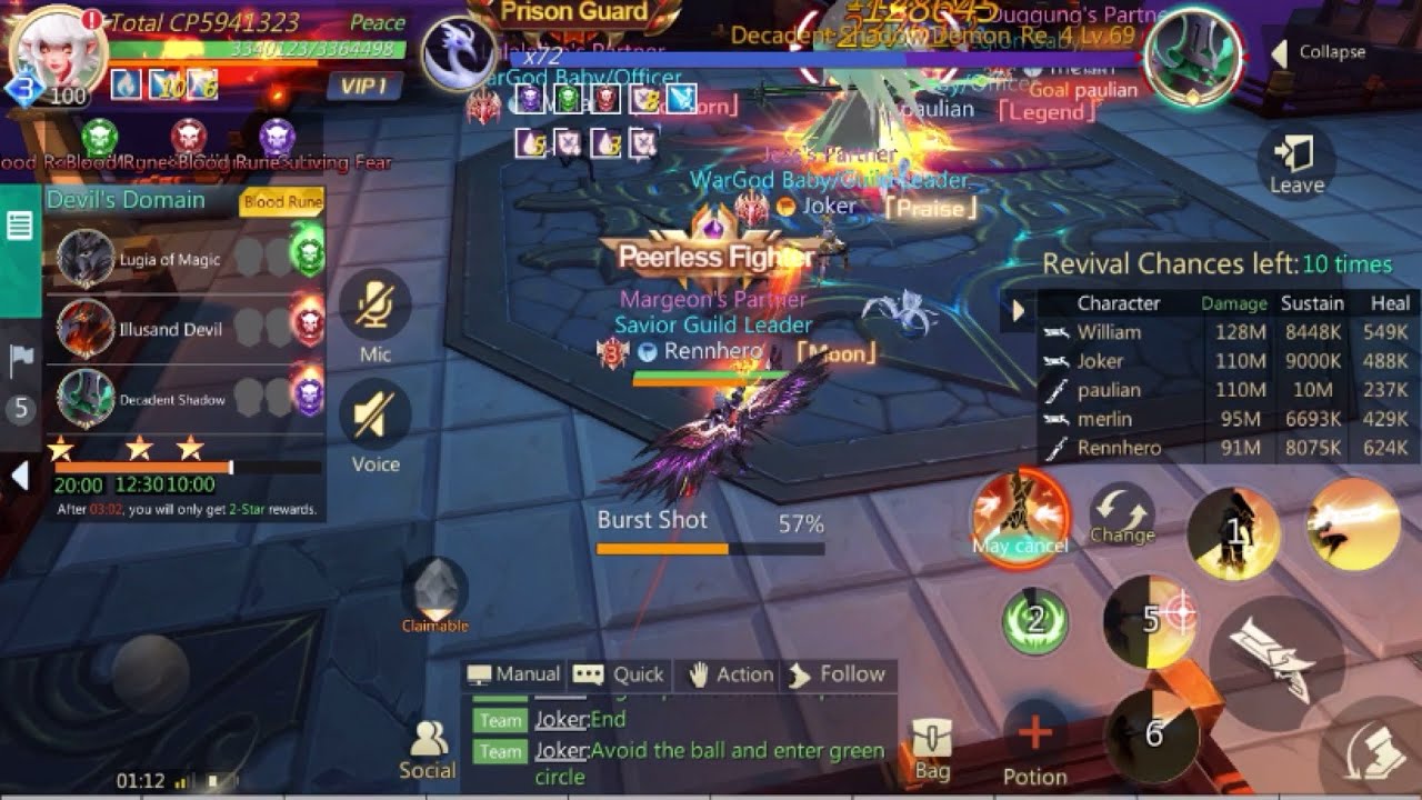 Devils Domain 3 stars and no death Eternal Sword M - YouTube