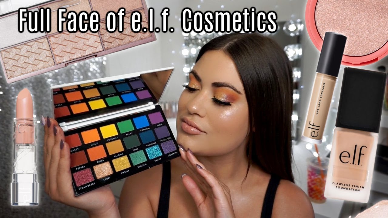FULL FACE OF ELF COSMETICS! Affordable Drugstore Makeup! - YouTube