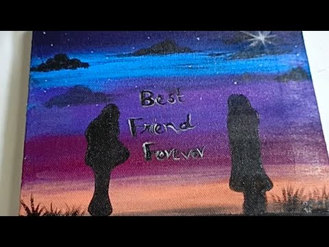 Best Friend Painting 🖌️🎨# friend #art |Hira Art Gallery - YouTube