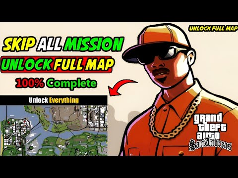 How to Skip all Mission & Unlock Full Map GTA SA | Unlock Map & Skip all Missions in GTA San Andreas
