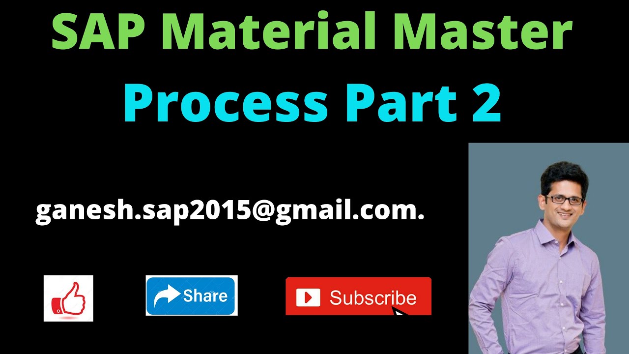 SAP Material Master Process Part 2 - YouTube
