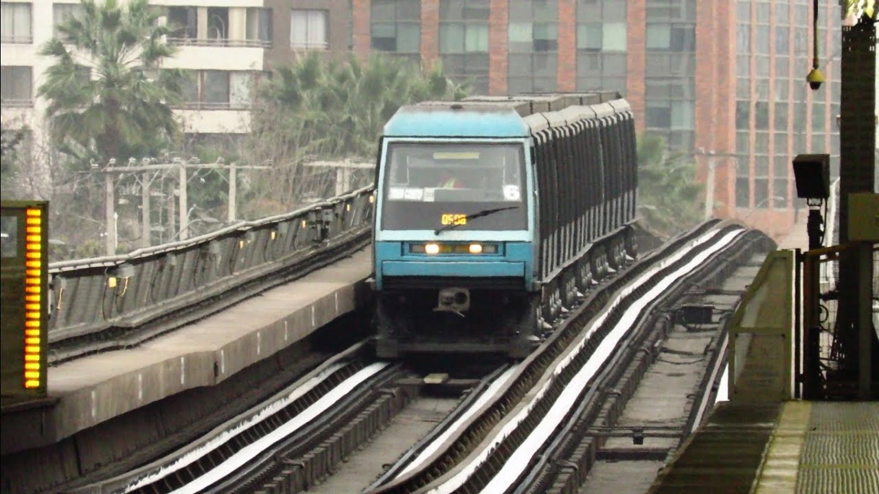 METRO DE SANTIAGO, LINEA 5 ESTACIONES SANTA ISABEL Y MIRADOR. - YouTube
