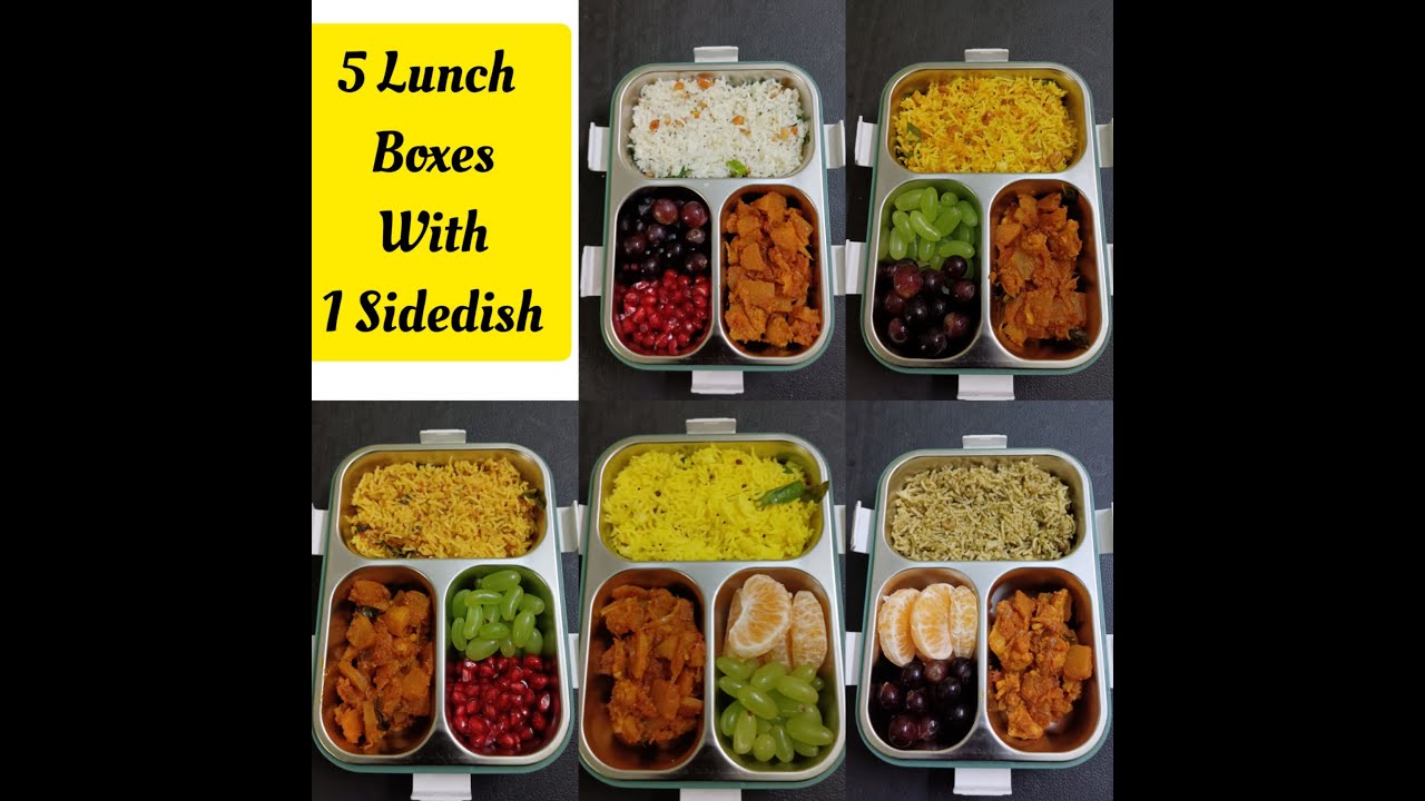 Kids Lunch Box# 5 Variety Rice # 1 Sidedish# Tasty Lunch Box Recipes ...
