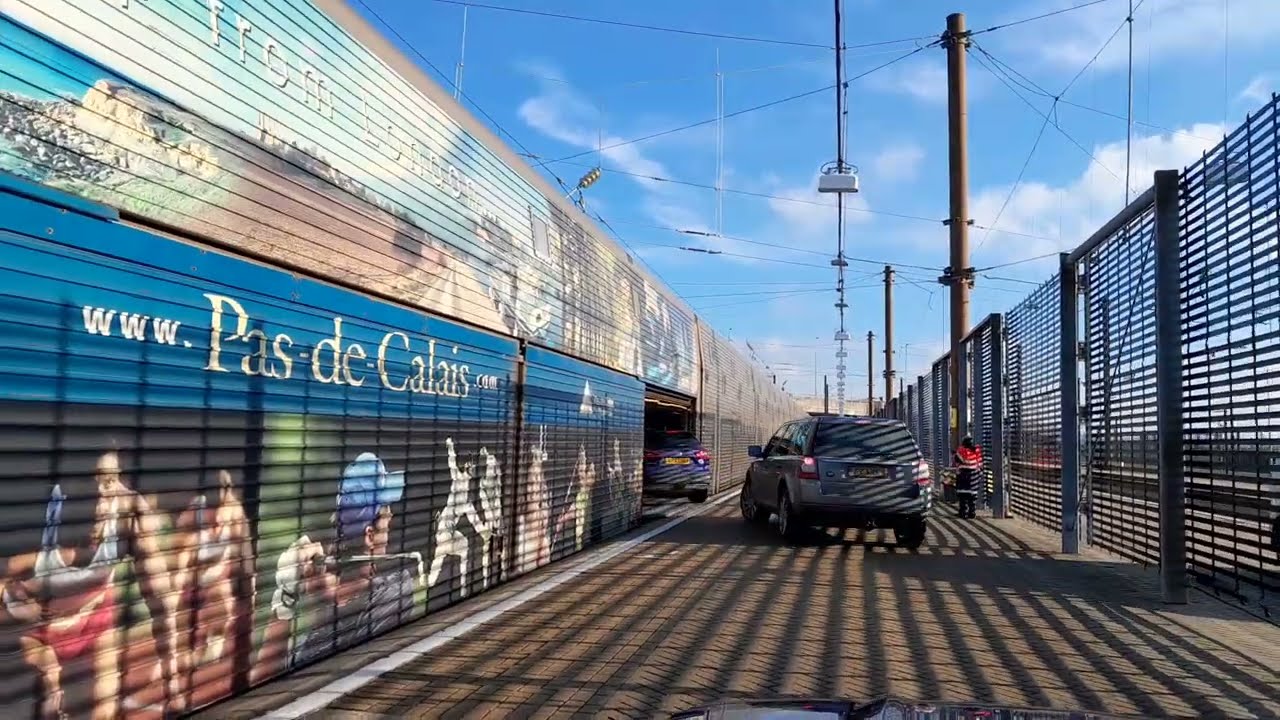 Boarding Le Shuttle at Folkestone - YouTube