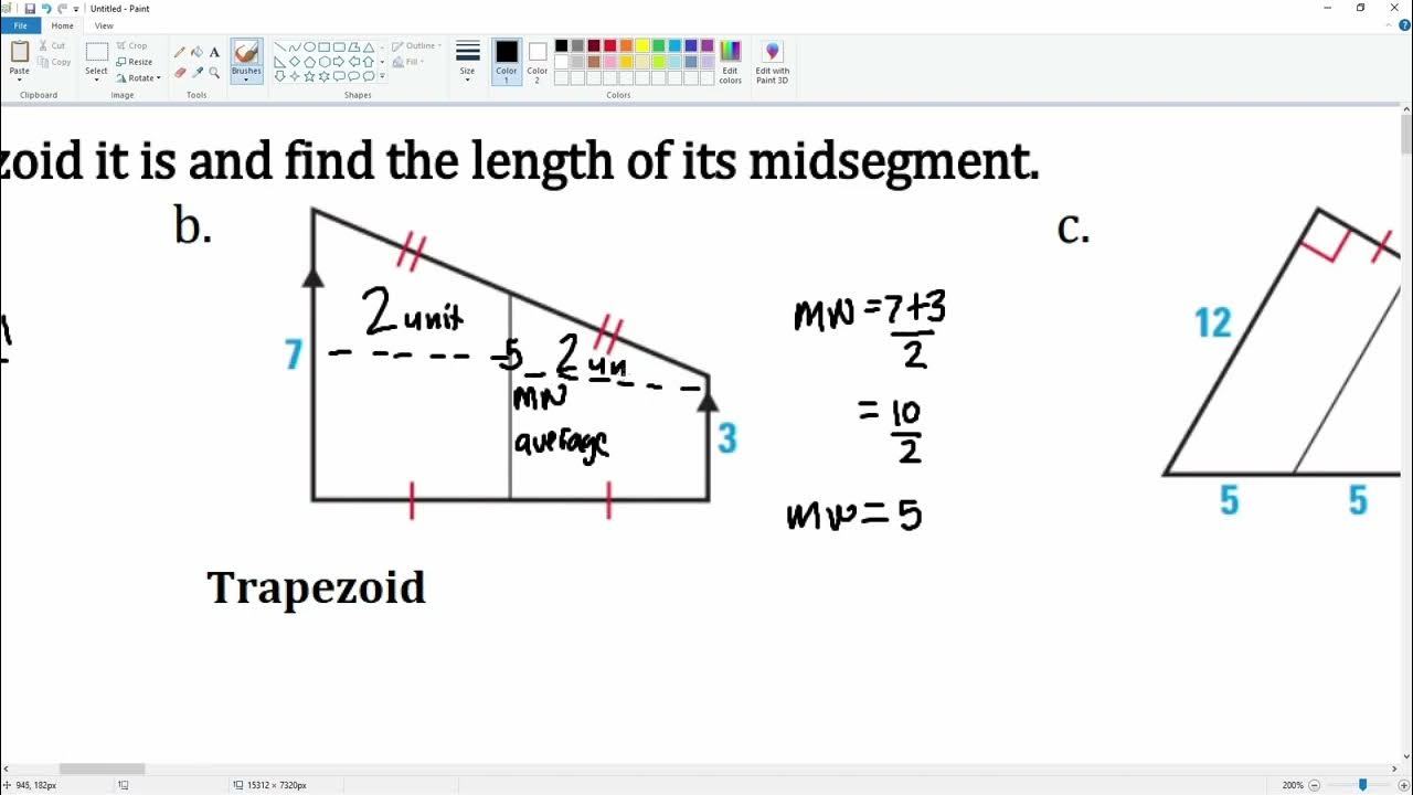 Midsegment inside a Trapezoid. Question 11 - YouTube
