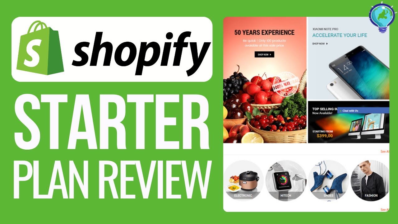 Shopify Starter Plan Review (2024 Update) - Pros and Cons - YouTube