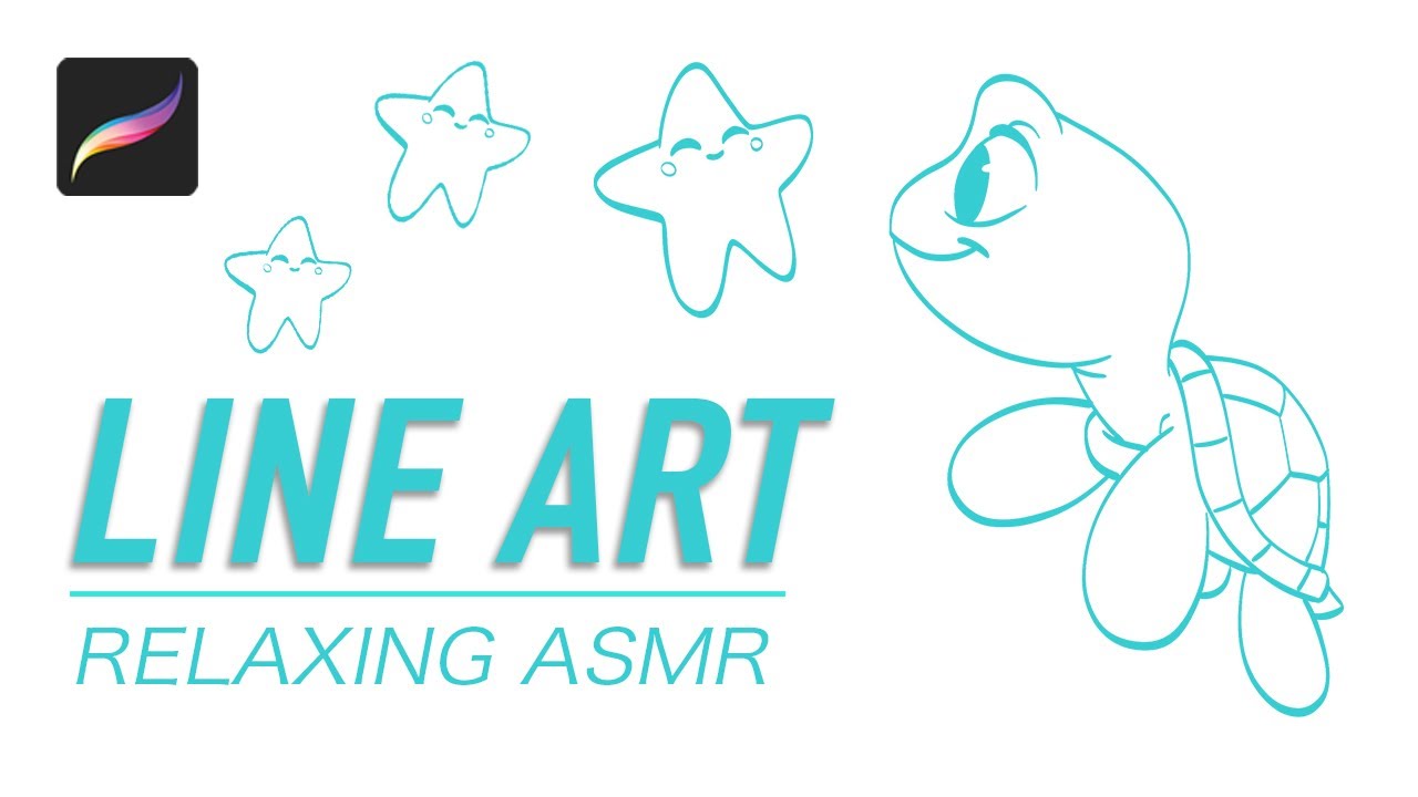 Relaxing ASMR Drawing in Procreate - YouTube