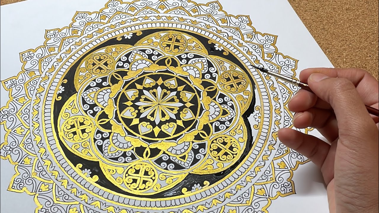 Practice Mandala Art with me 🖤🌟 - YouTube