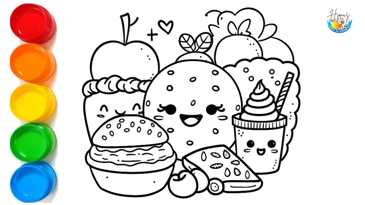 How to draw a Kawaii Food | Step by step Kawaii food drawing for kids ...