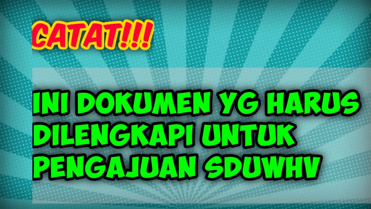DOKUMEN PENGAJUAN SDUWHV - YouTube