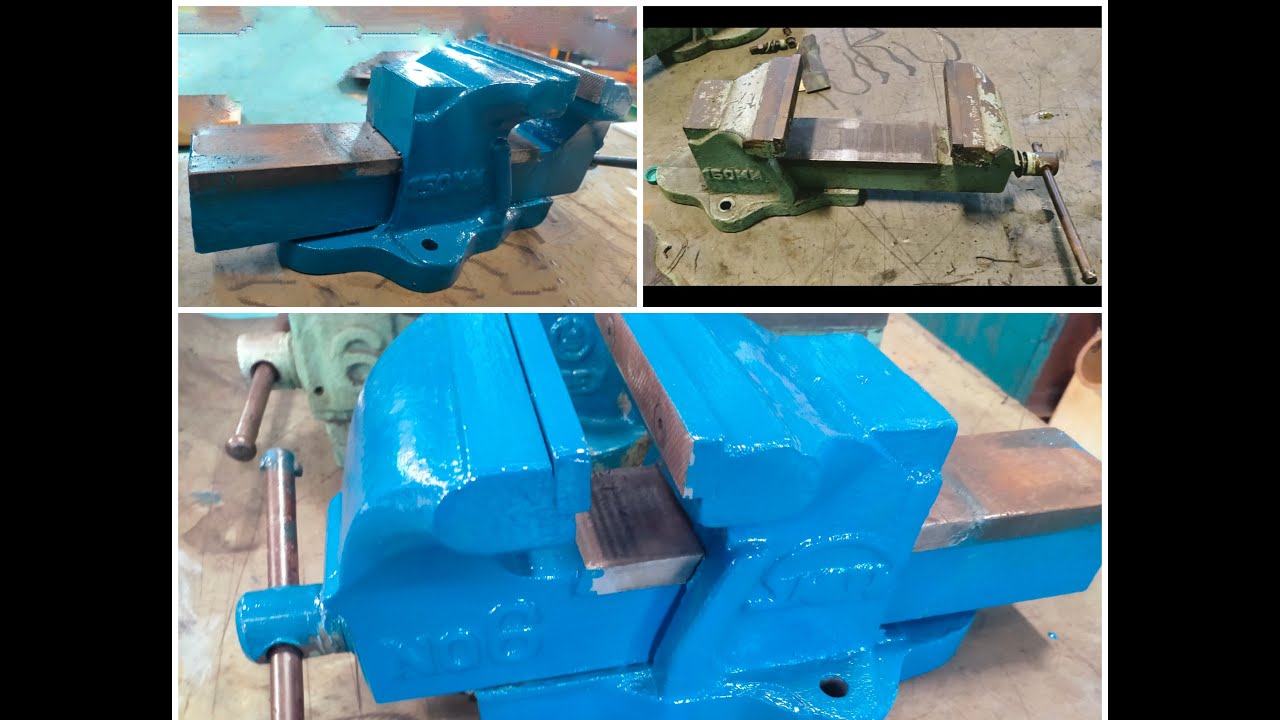 Bench vise 1st simple service & painting 🎨 experience 😂 - YouTube