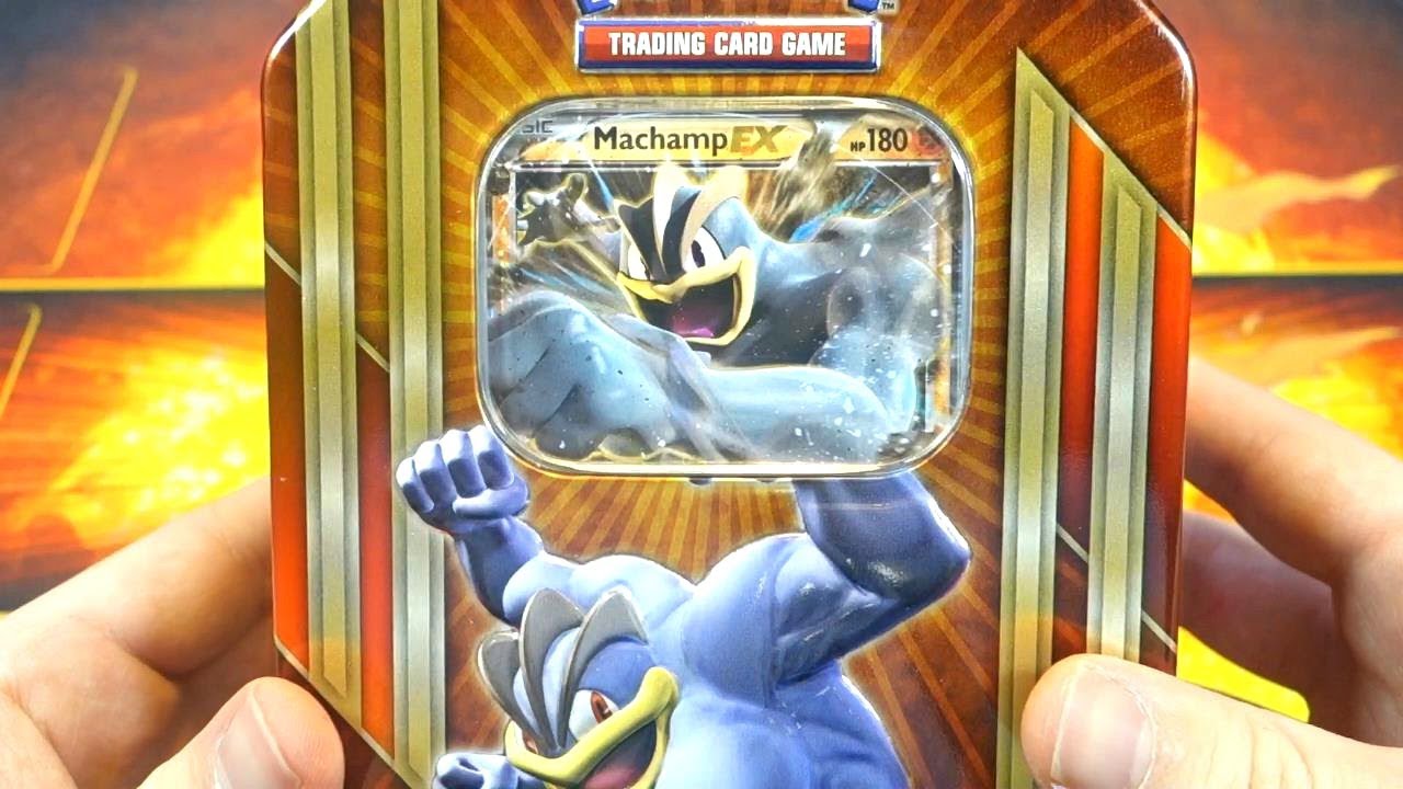 POKEMON MACHAMP EX TIN UNBOXING - YouTube