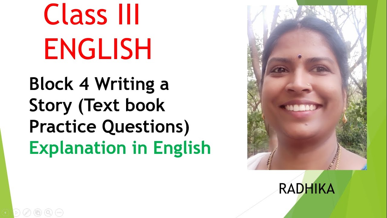 Class 3 BLOCK 4 Writing a Story Text Book Practice Questions - YouTube