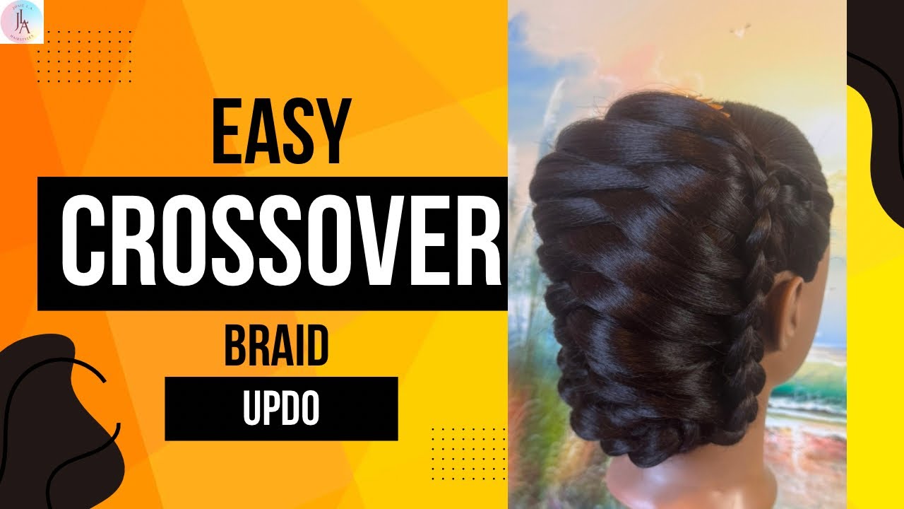 Easy Crossover Braid Updo For The New Year || Holiday Hairstyle ...