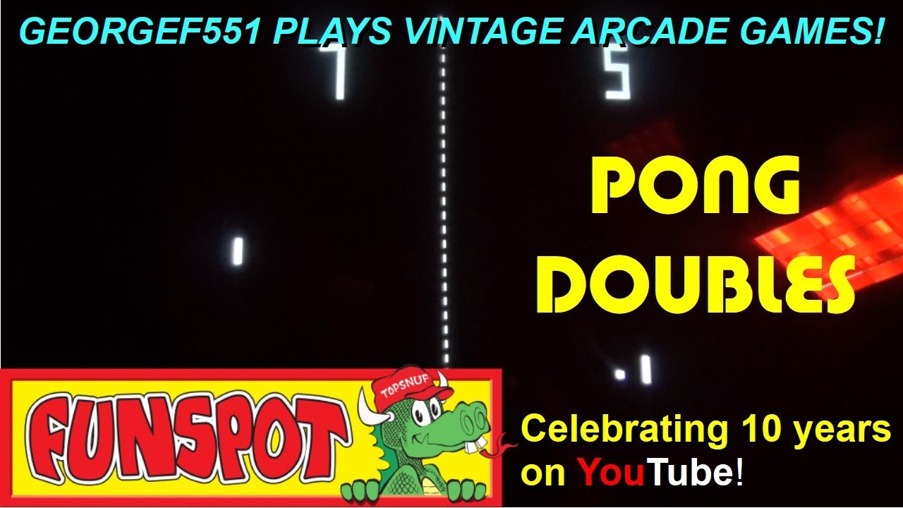 Celebrating 10 Years on YouTube @ Funspot: Pong Doubles - YouTube