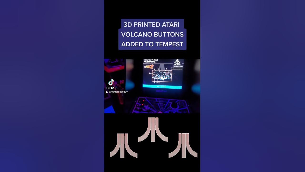 3D Printed Atari Volcano Buttons - YouTube