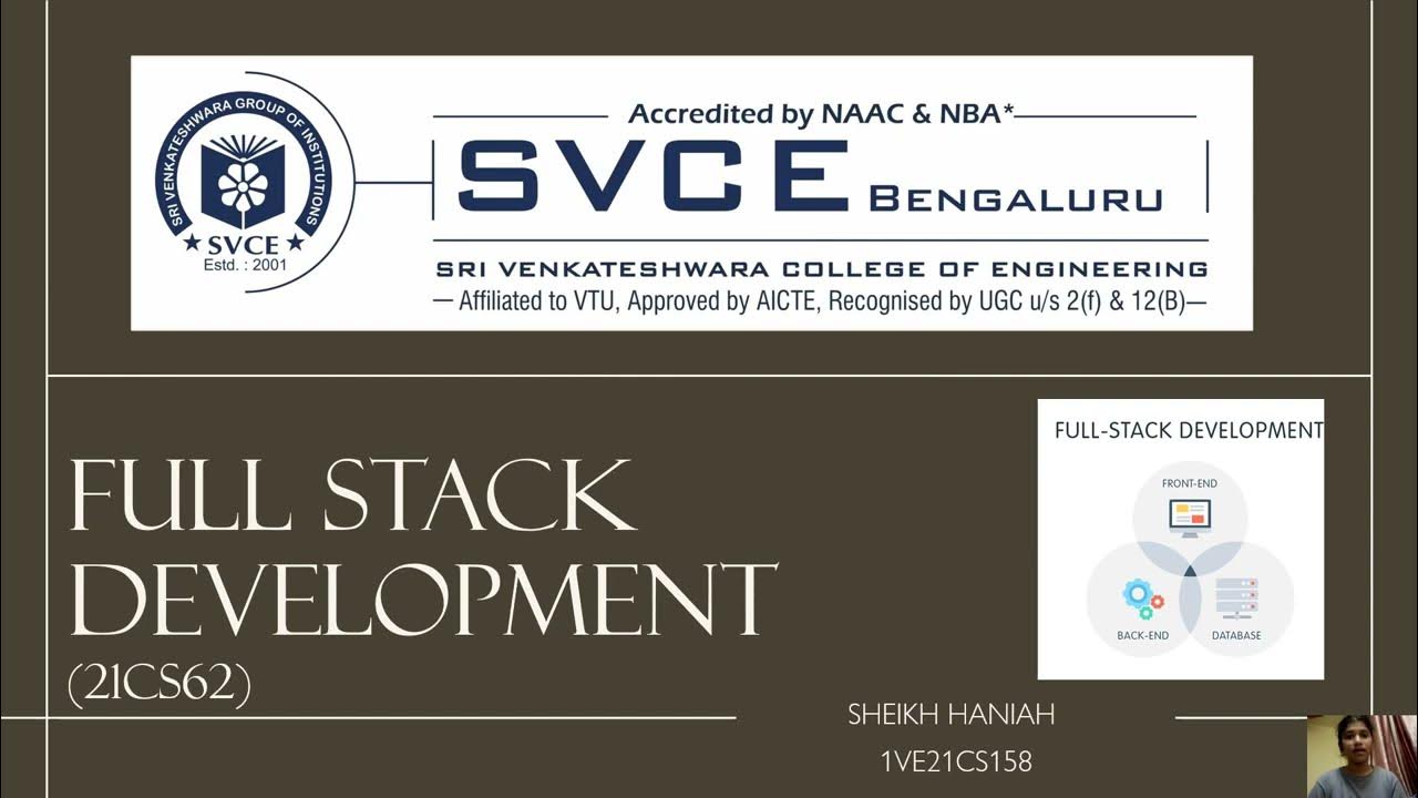 FULL STACK DEVELOPMENT | 21CS62 | VIDEO ASSIGNMENT - YouTube