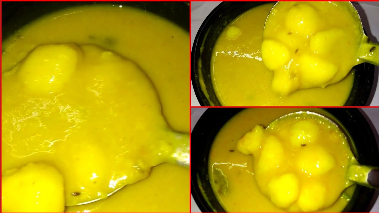 Gathi kochur Niramish Patla Jhol Recipe in Bengali/Taro root recipe ...